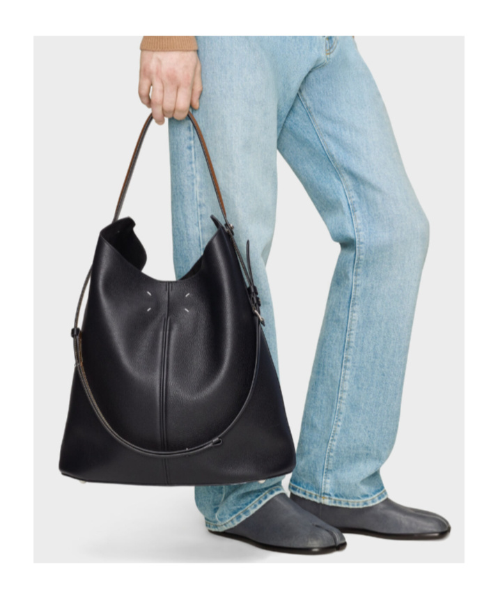 MAISON MARGIELA Maison Margiela Dress-Age Hobo XL Grained Calf Leather Bag